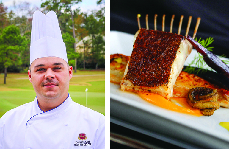 This Frenched and Harissa-Spiced Flounder Rack Features Sweet Potato ...